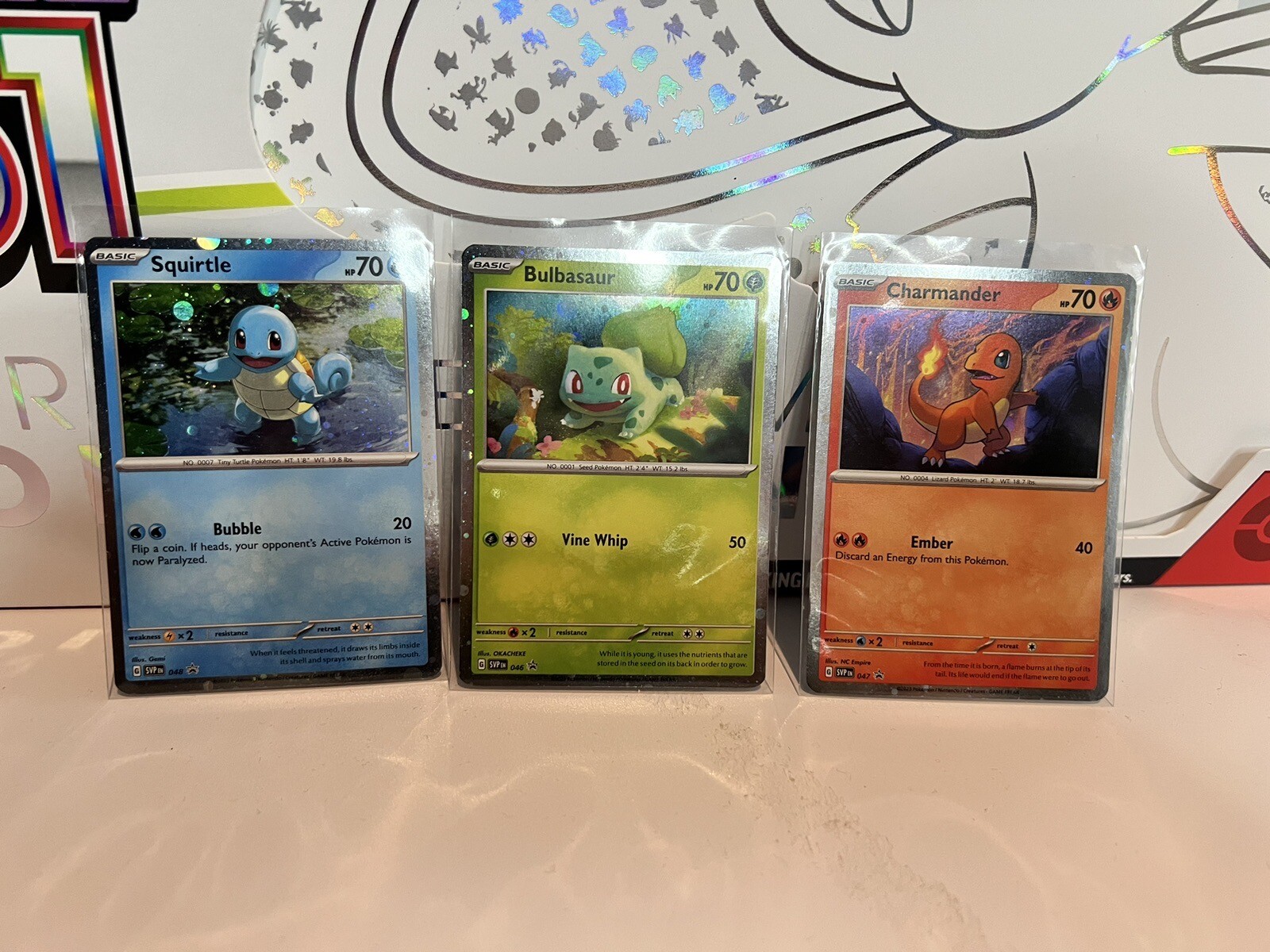 Pokemon 151 Cosmic Promo Starter Trio Set SVP 046 047 048 Charmander ...