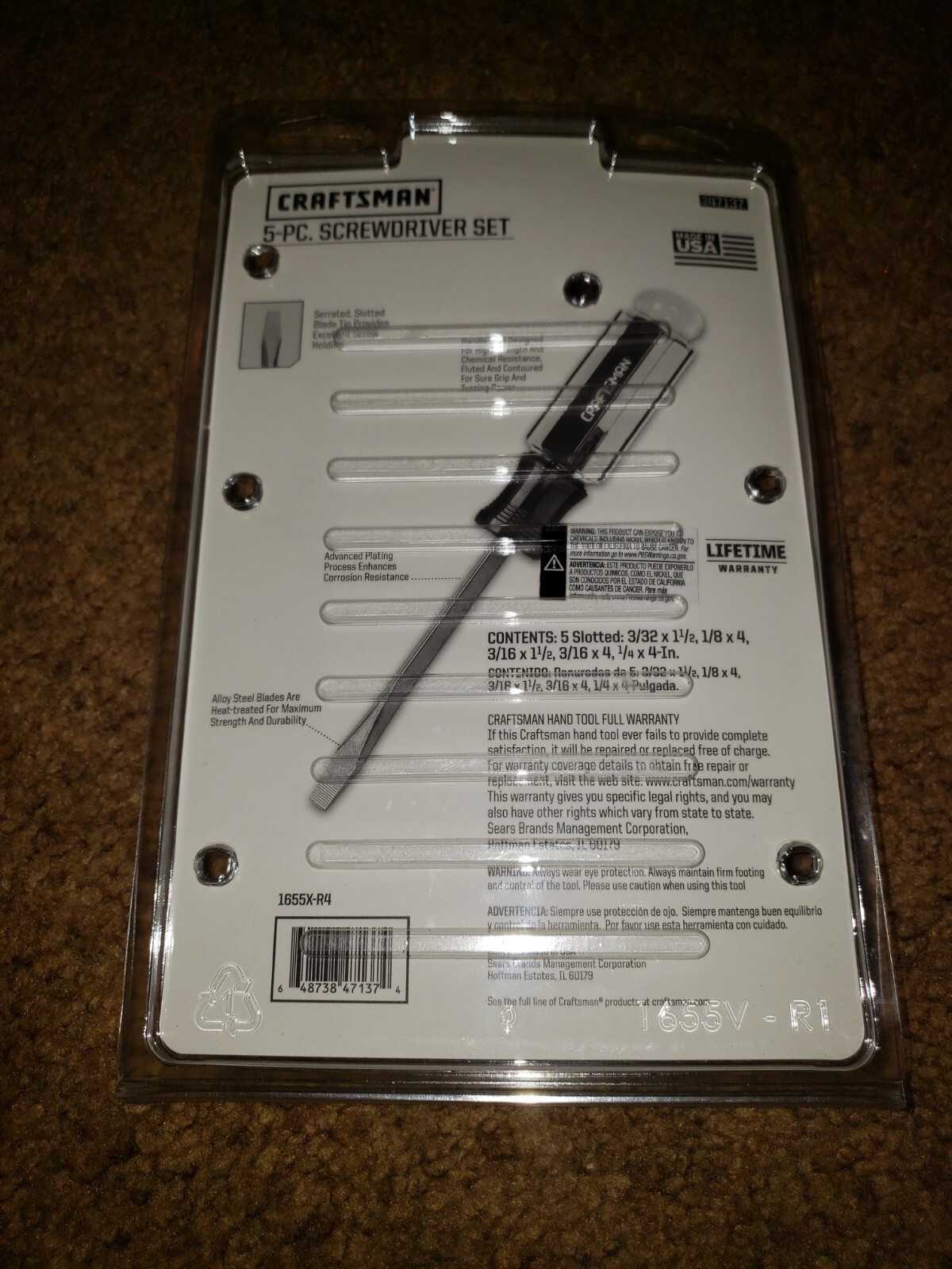 NOS Craftsman USA 5 Pc. Screwdriver Set Slotted Made In USA 947137 | eBay