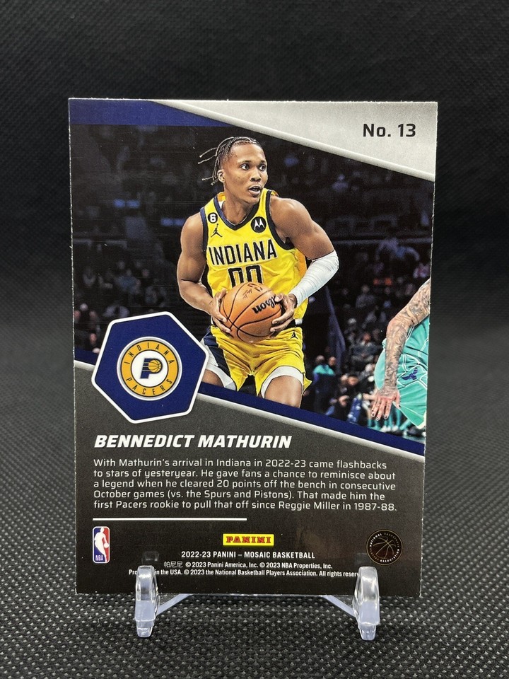 2022-23 Panini Mosaic Bennedict Mathurin Breakaway#13 Rookie RC Pacers 🔥📈🔥 | eBay