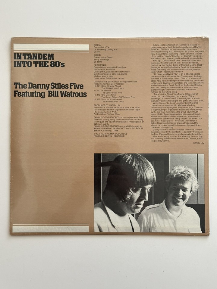 In Tandem Into The 80’s - By Danny Stiles Five - Record - New - Sealed ...