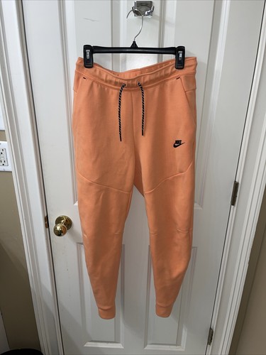 Nike Slim Fit Tech Fleece Jogger Sweatpants Mens Small Orange Washed ...