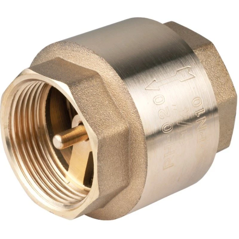 Brass In-Line Spring-Assisted Check Valve 200 PSI (WOG), 48% OFF