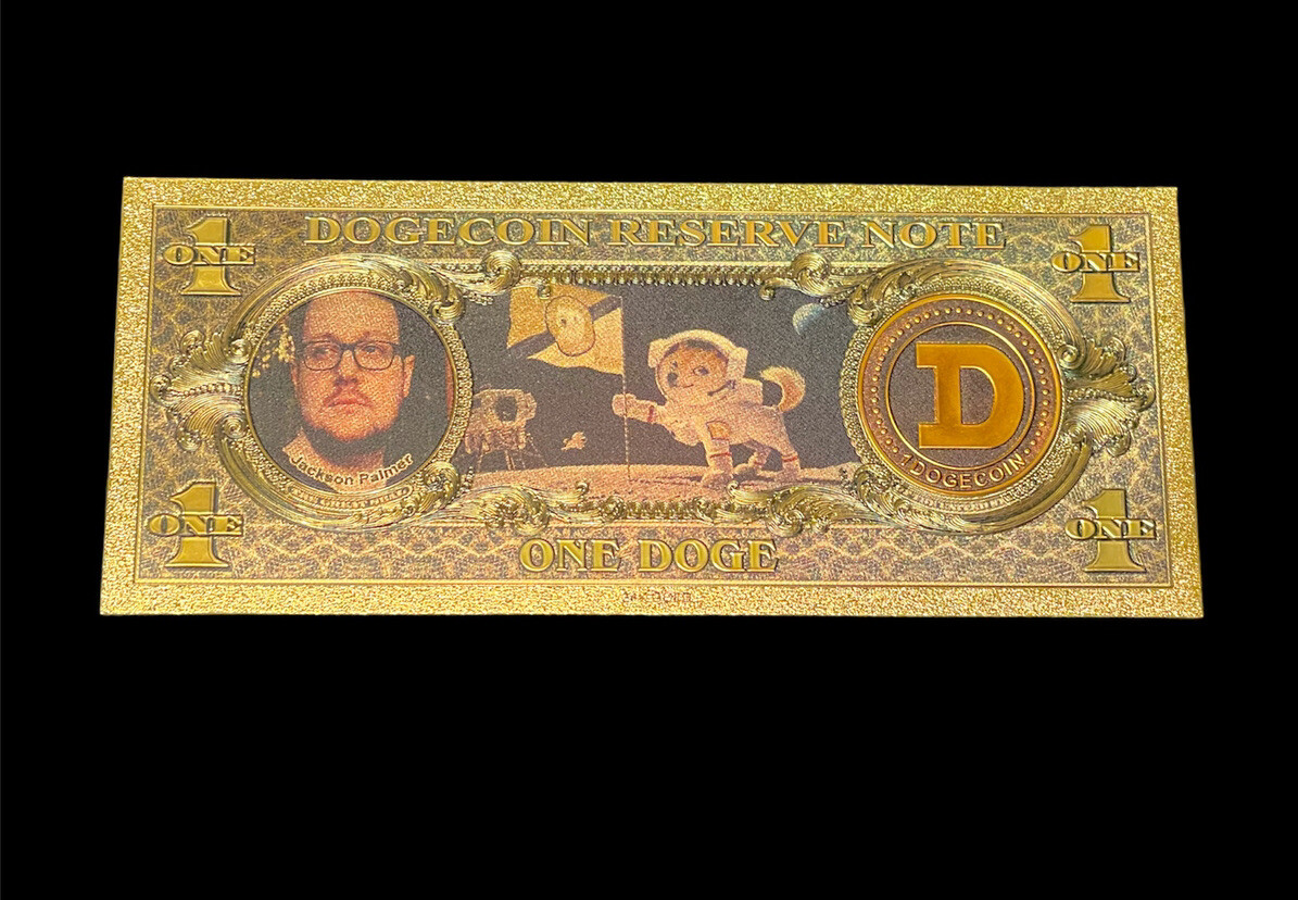 Dogecoin Novelty Gold Banknote To The Moon 🌚 DoGE Dollar Meme | eBay