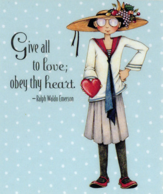 Ralph Waldo Emerson-GIVE ALL-Handcrafted Valentine Magnet-W/Mary ...