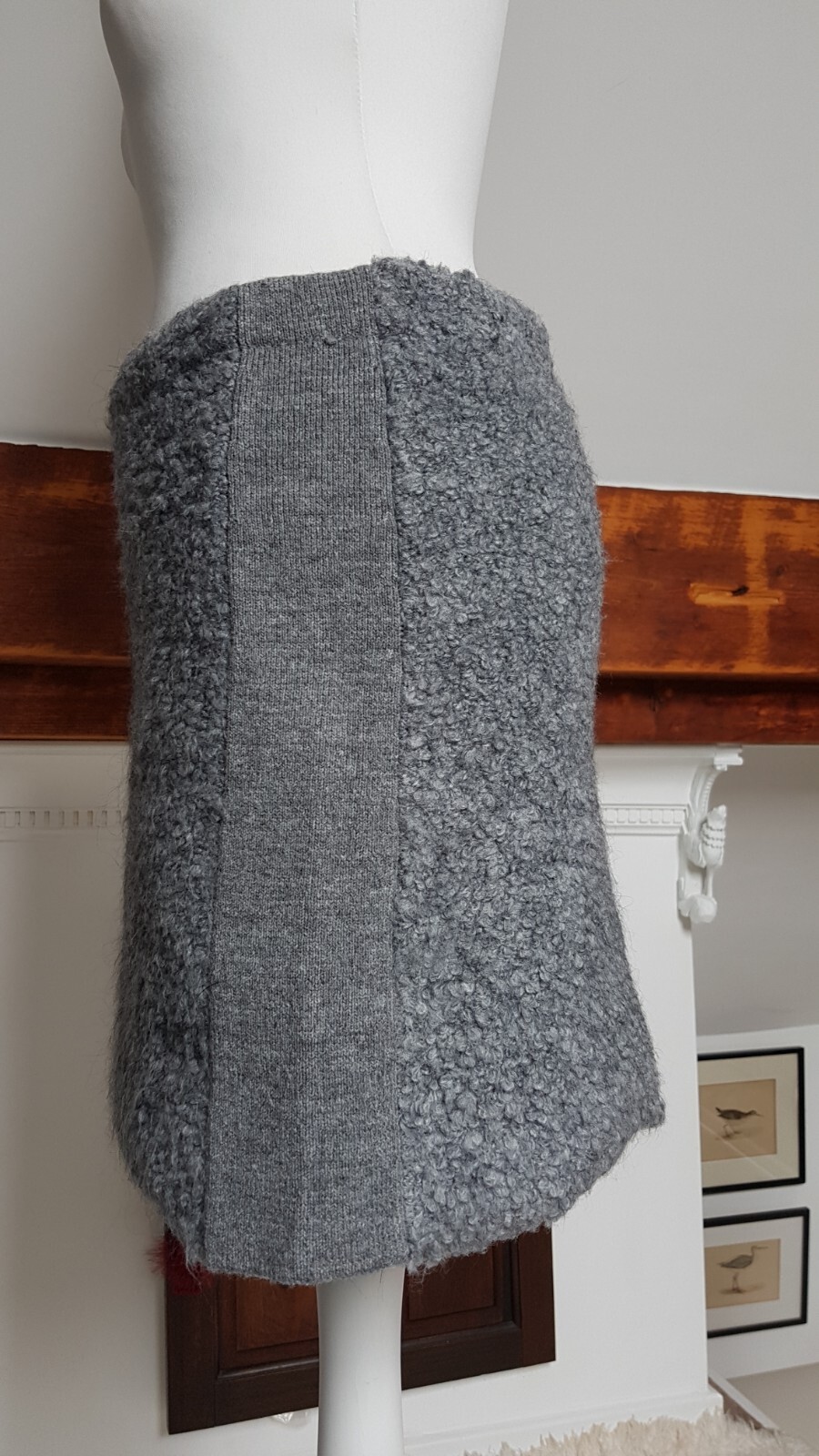 Modern Rarity J. JS Lee Grey Boucle knit mini Skirt s… - Gem