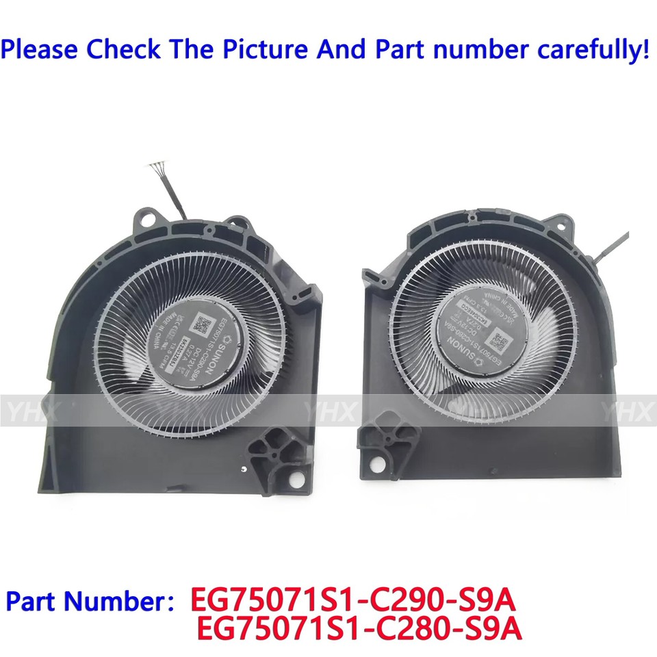 New For DELL G15 5530 G16 7630 CPU+GPU COOLING FAN R+L DC12V | eBay