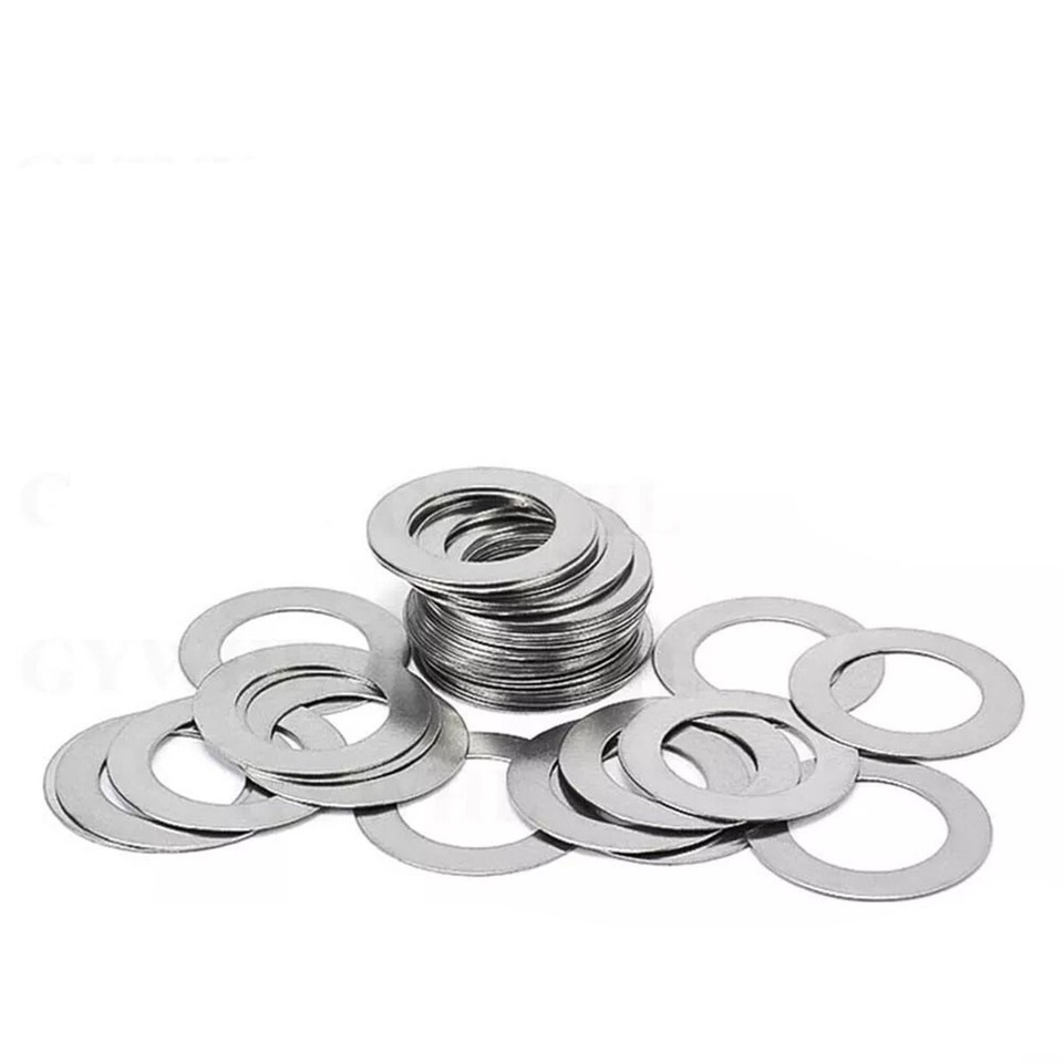 A2(304) Stainless Steel Shim Washers Flat Shims Thick 0.1/0.2/0.3/0.5mm ...