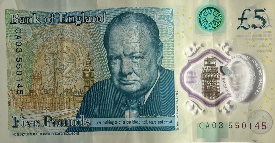 King Charles III New Polymer Bank of England £5 Note - UK Legal Tender ...