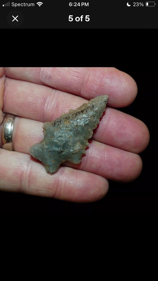 authentic arrowheads pre 1600 Awesome Serrated Stemmed Kirk Point ...