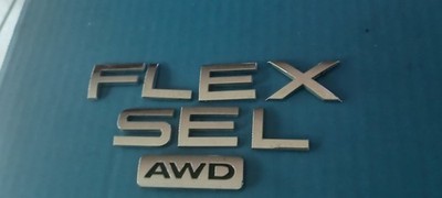 FORD FLEX SEL CHROME LETTERING EMBLEMS AWD LOGO OEM USED | eBay