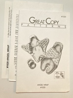 VTG Great Copy Patterns Angel Wrap Baby Hooded Wrap & Hat 3 Sizes ...