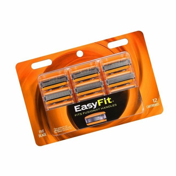 Easyfit Fusion 5 Compatible 12 Refill Razor Blade Cartridges for sale ...