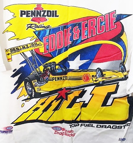 VRHTF NHRA COOL VINTAGE "PENNZOIL EDDIE HILL TOP FUEL DRAGSTER" XXL T ...