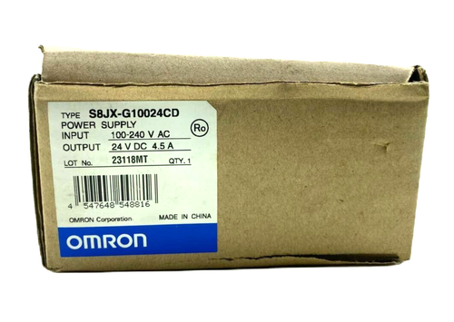 OMRON S8JX-G10024CD POWER SUPPLY DC 24V 4.5A 100W | eBay