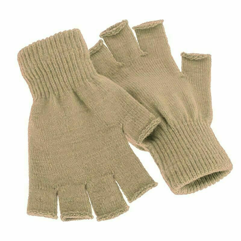 Mens Women Winter Warm Knitted Fingerless Half Finger Gloves Mitten ...
