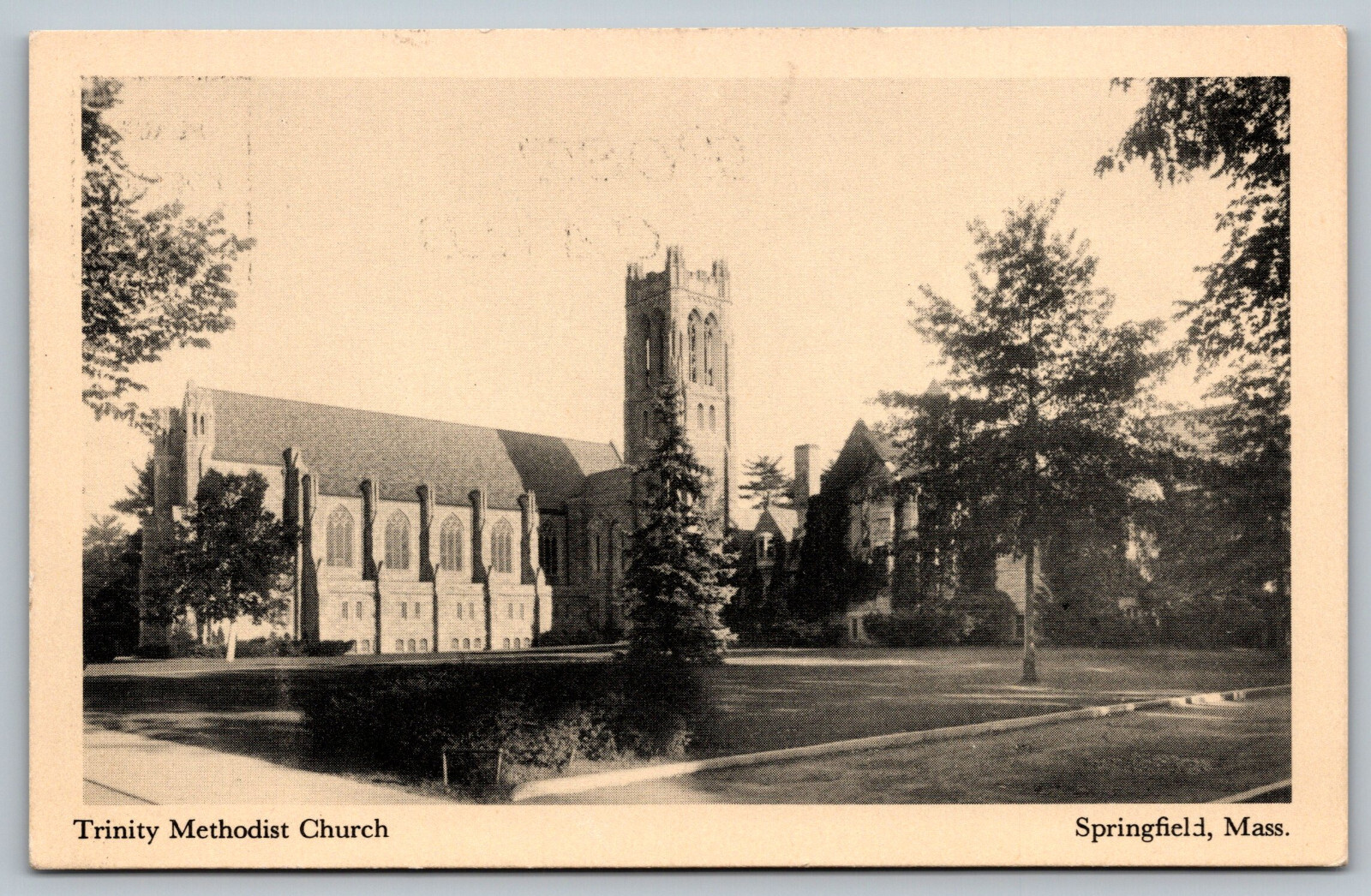 Trinity Methodist Church Springfield Massachusetts MA Vintage Postcard ...