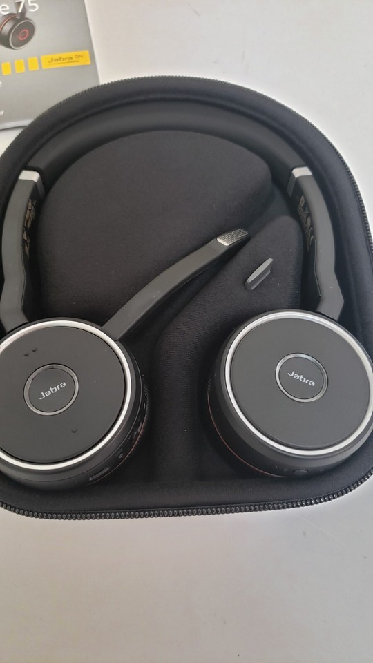 Jabra Evolve 75 HSC040W Bluetooth Active Noise Cancelling Stereo ...