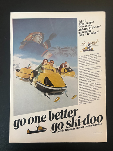 1969 Ski-doo Go One Better Snowmobile Magazine Print Ad | eBay