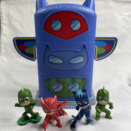 PJ Masks Fold N Go Headquarters Totem Just Play Set CatBoy Owlette Gekko Figures | eBay