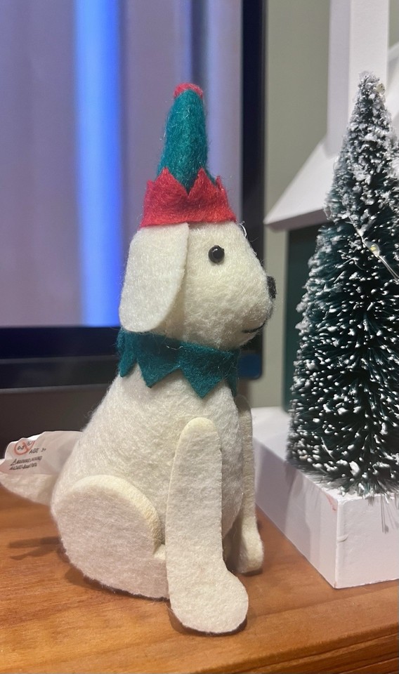 Target Bullseye Playground Christmas Holiday Felt Plush Dog Crescent ...
