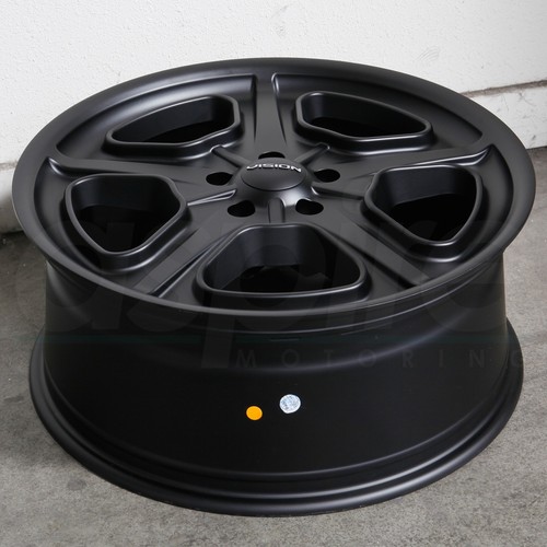 20x8.5 Satin Black Wheels Vision 147 Daytona 5x115 10 (Set of 4) 83 ...