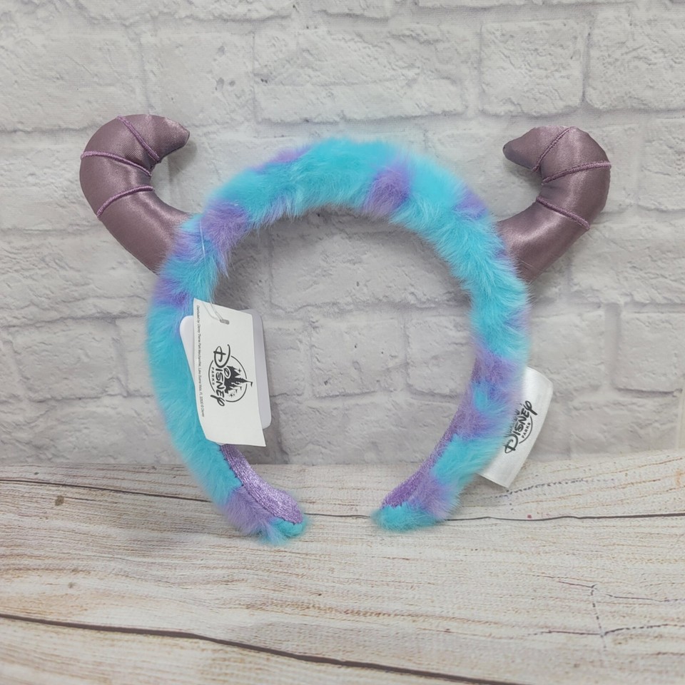 Disney Sully Monster's Inc. Headband Purple Satin Horns Ears Furry ...