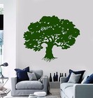 Vinyl Wall Decal Green Oak Tree Nature House Interior Stickers (728ig ...