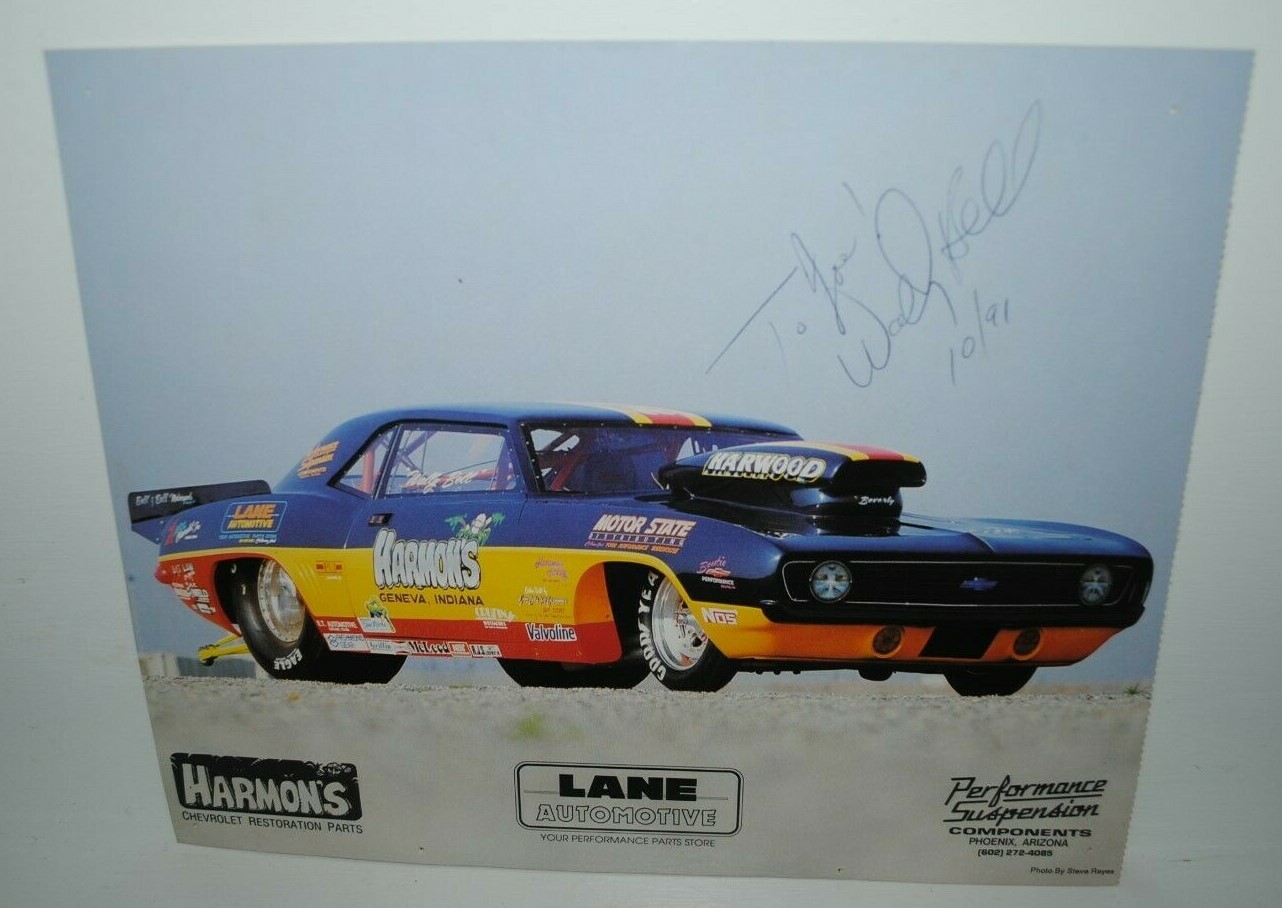 IHRA Hot Rod, Drag Racing SIGNED PHOTOS, lot of 4, Moyer, Bell ...