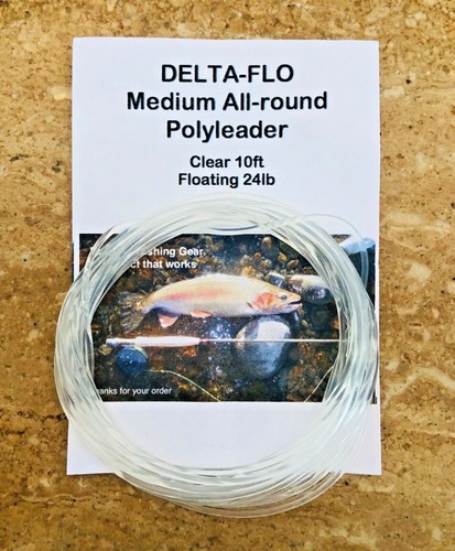 POLYLEADER DELTA-FLO MEDIUM ALL-ROUND - CLEAR 10FT FLOATING 24LB ...