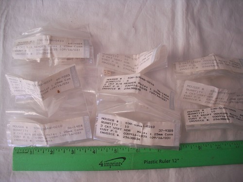 Lot of 61 Assorted Electrical Molex Connectors, PARTIAL Bags, Mini M/F ...