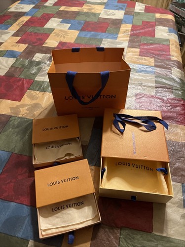 Authentic Louis Vuitton Empty Orange Boxes and Bag Lot | eBay