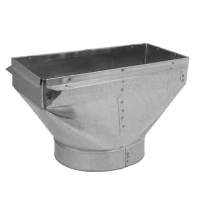 6" x 14" x 8 Straight Galvanized-Steel HVAC Register Duct Boot Fitting ...