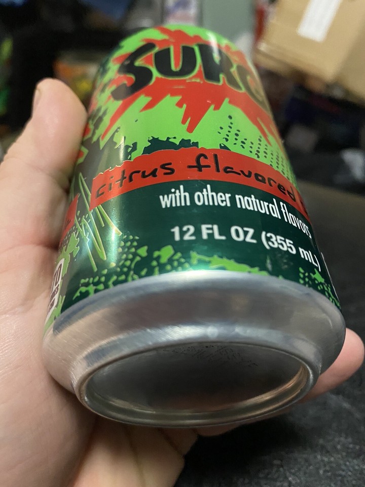 Surge Soda Discontinued 12oz can Collectible Energy Coca Cola Vintage ...