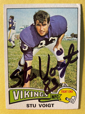 SIGNED STU VOUGT 1975 TOPPS CARD AUTOGRAPHED - VIKINGS | eBay