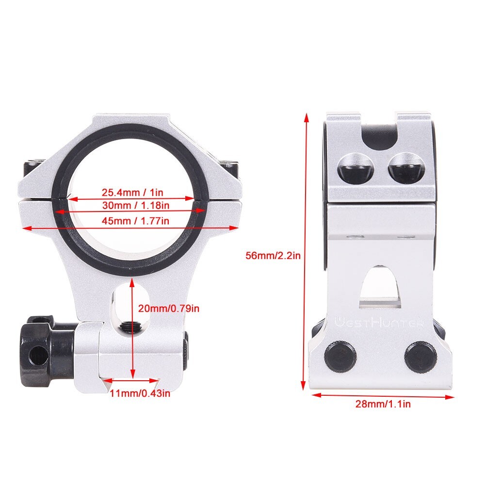 High Profile 11mm Dovetail Scope Rings 1 inch/30mm Hunting Rifle Scope ...