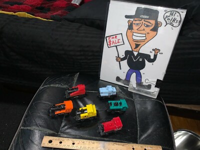 2005 TOYSMITH PULLBACKS Mini TRAINS COLLECTION 6 NEW TAGS GO SEE & READ ...