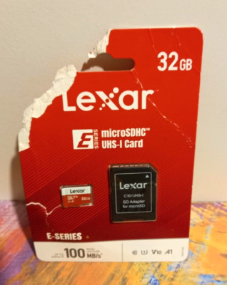 LEXAR 32GB MICROSDHC SD ADAPTER FOR MICROSD HIGH SPEED TF CARD SEALED 1 ...