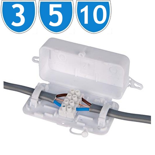 Electrical Junction Box 24A 240V 4 Pole Terminal Block Inline Wire Choc ...