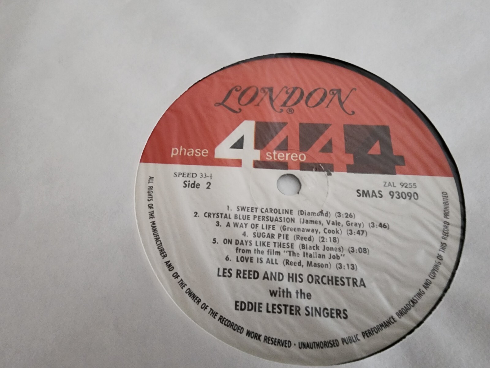 Les Reed And His Orchestra - Love Is All - London Records - SP 44136 ...