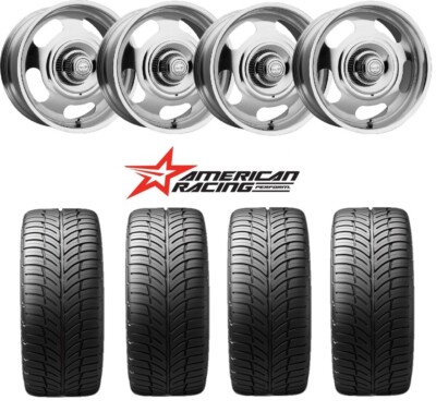 17 RALLY WHEELS TIRES C10 OBS CHEVY TRUCK PACKAGE SET NEW POLISHED W ...