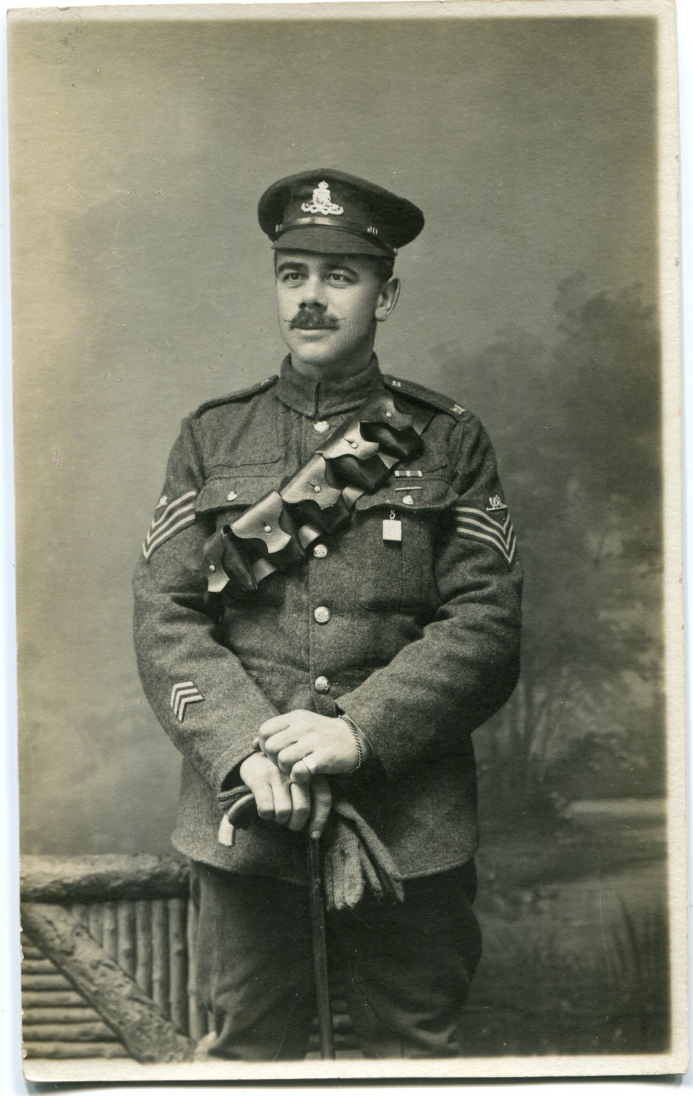 ORIGINAL WW1 PHOTO BATTERY SERGEANT MAJOR ROYAL ARTILLERY *MSM RIBBON ...