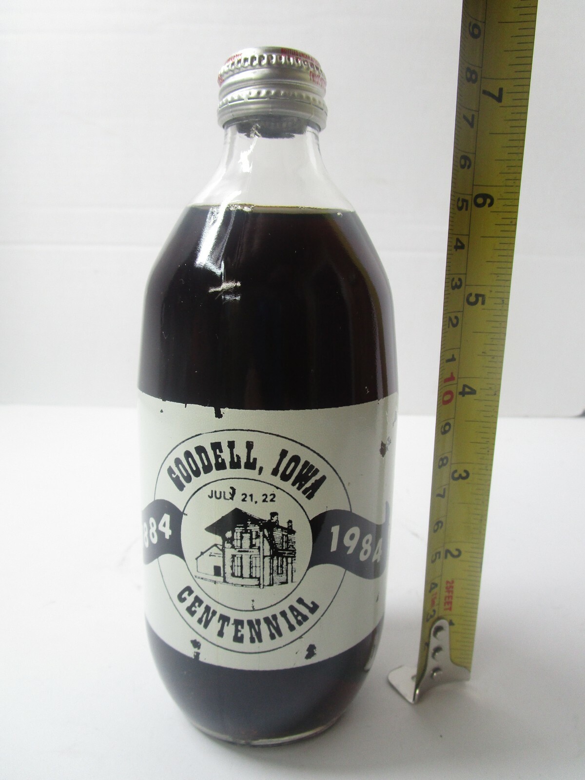 Vintage Coca-Cola Bottle Stubby Custom Printed Goodell Iowa Centennial ...