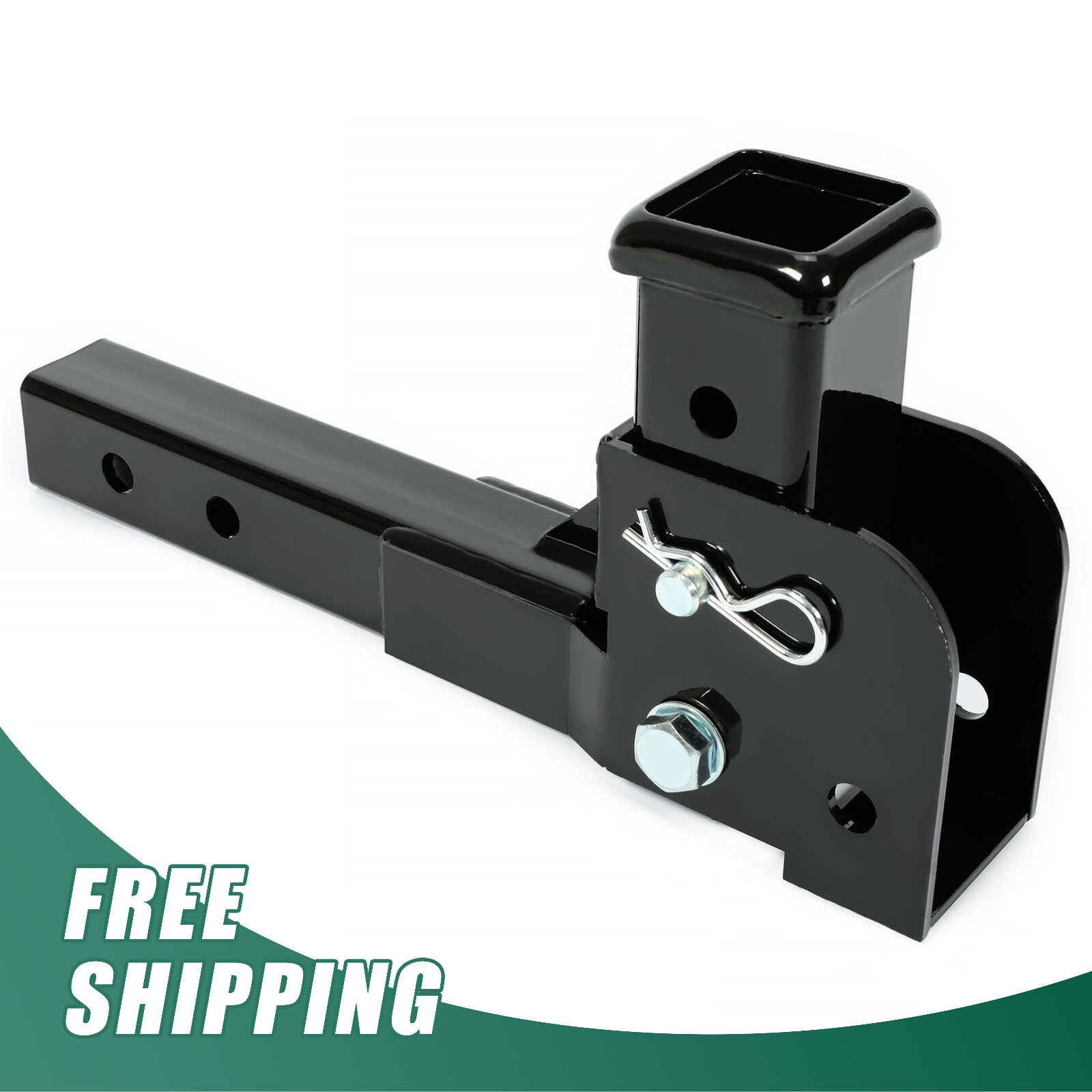 Folding 2" Trailer Hitch Mount Shank Adapter Receiver Cargo Wheelchair ...