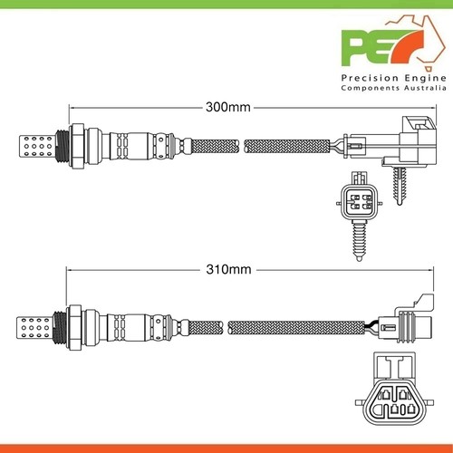 2x New * OEM * Pre-Cat & Post-Cat Oxygen Sensors For Holden Captiva 2 ...