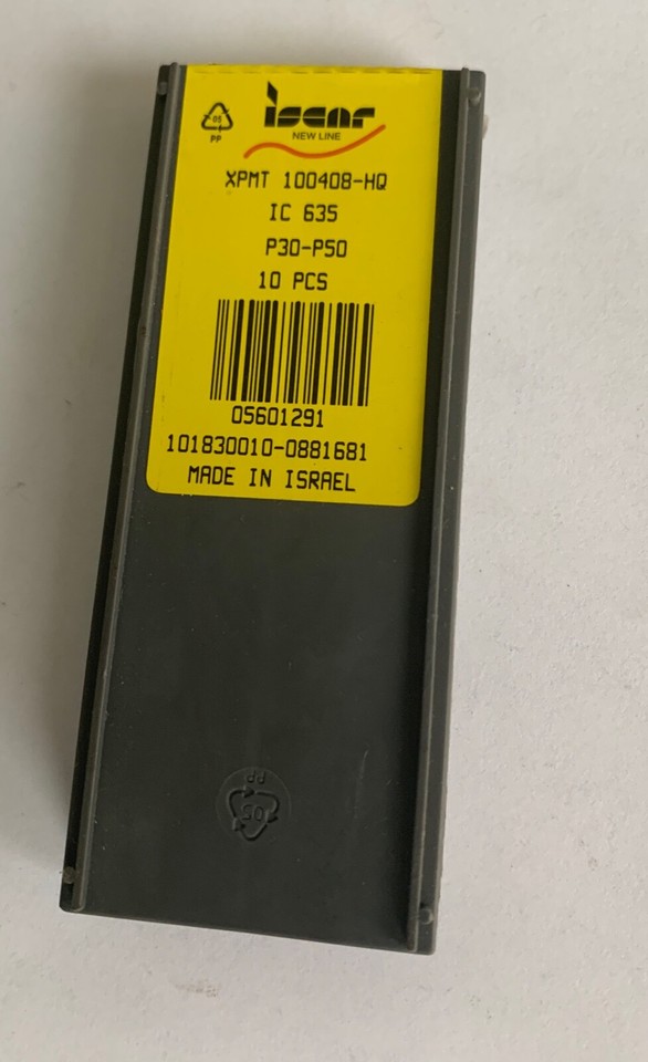 ISCAR Carbide Inserts - XPMT 100408-HQ IC635 - Qty. 6 - NEW | eBay