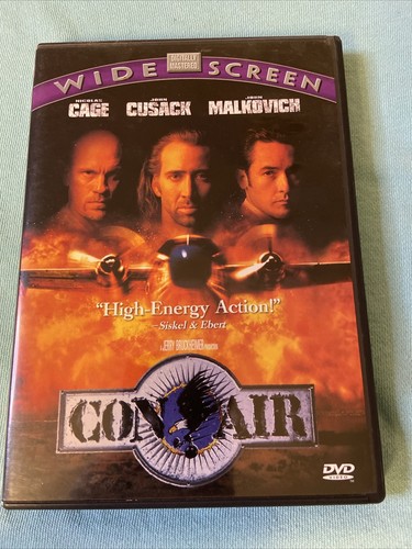 Con Air (DVD, 1998) Nicolas Cage John Cusack John Malkovich Airplane ...