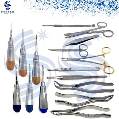Premium German Veterinary Dental Extraction Instruments Kit Forceps Set ...