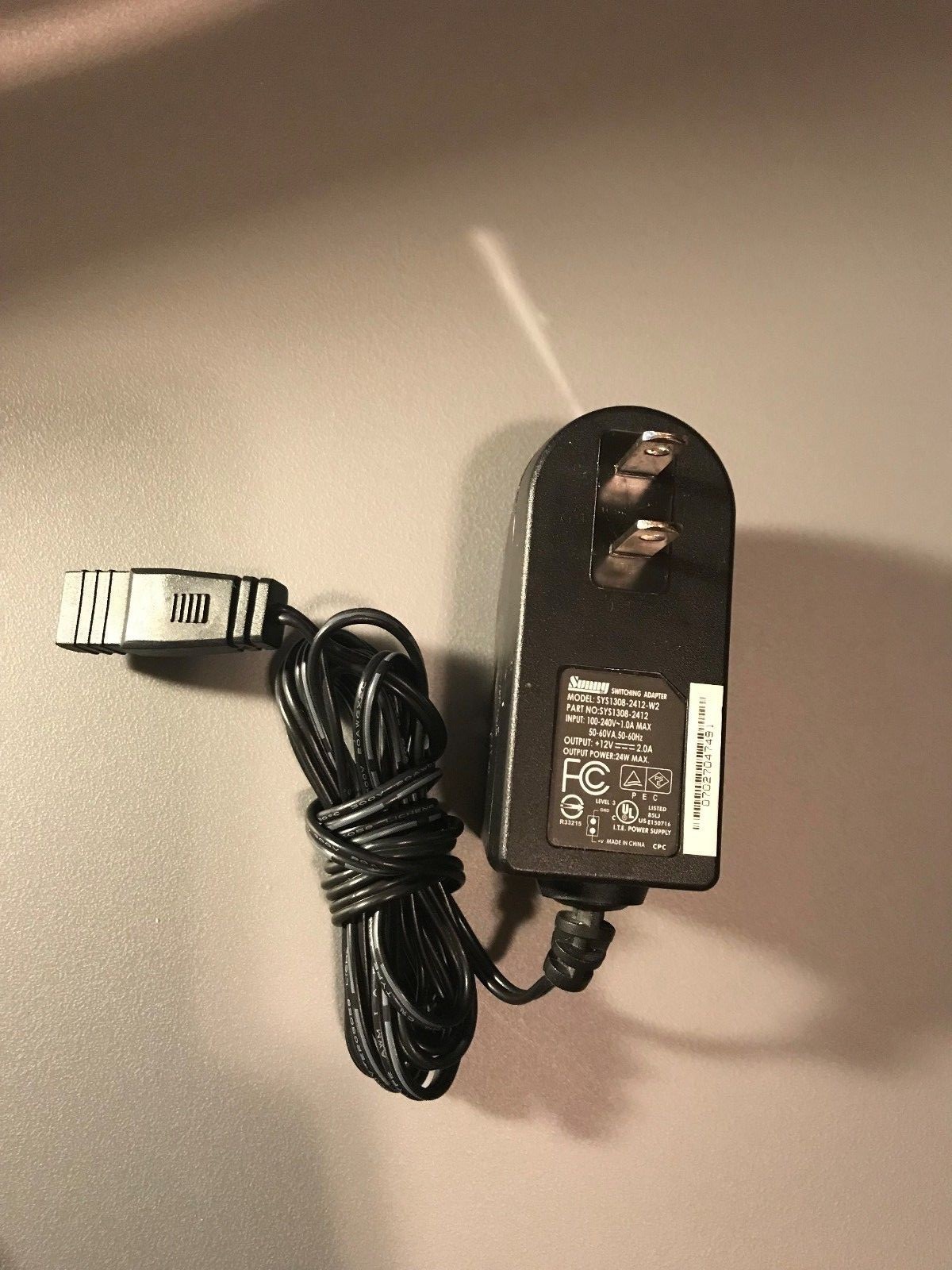 OEM SUNNY SWITCHING ADAPTER, MODEL: SYS1308-2412-W2 | eBay