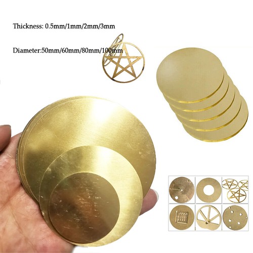 Brass Metal Sheet Round Brass Sheet Brass Disc Yellow Metal Select Size ...