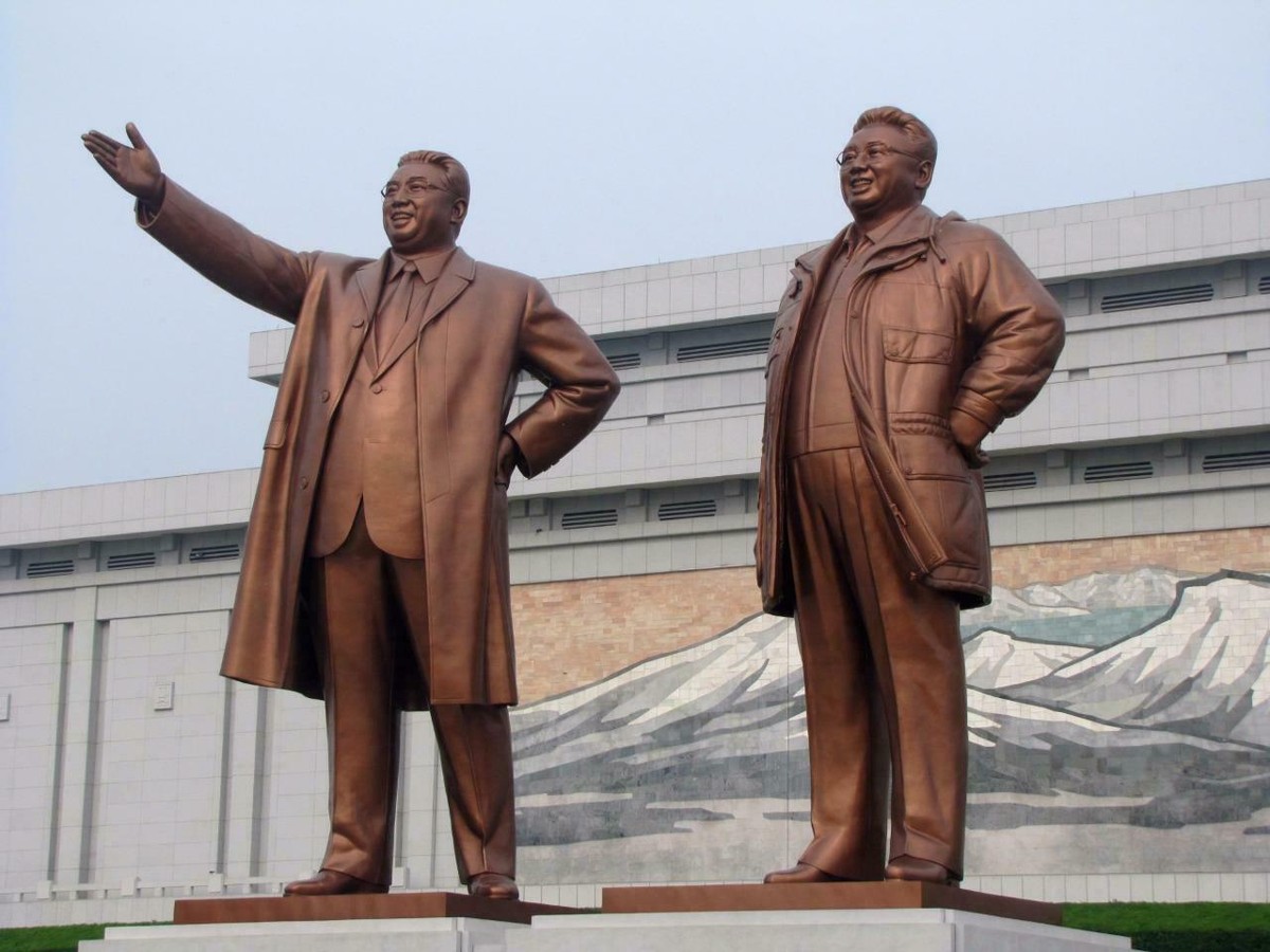 Kim Il Sung And Kim Jong Il Statue